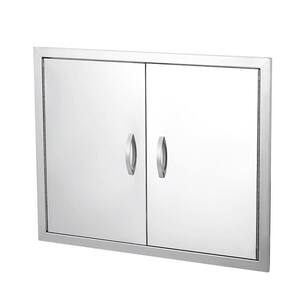 VEVOR Double Outdoor Kitchen Door 31 in. W x 31 in. H BBQ Access Door ...