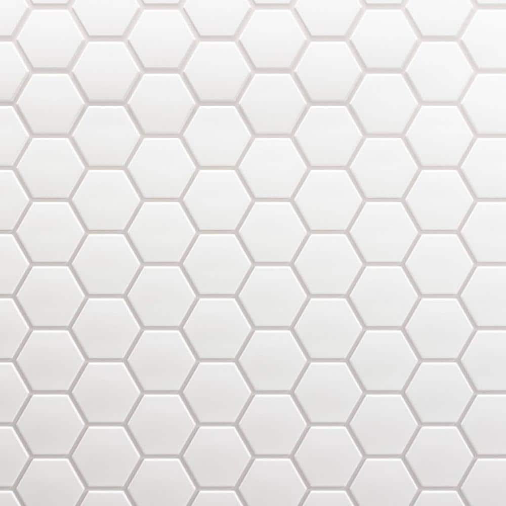CRUZ BAY STUDIO 3 in. Beehive 5 in. x 6 in. Hexagon Soft Ivory Matte ...