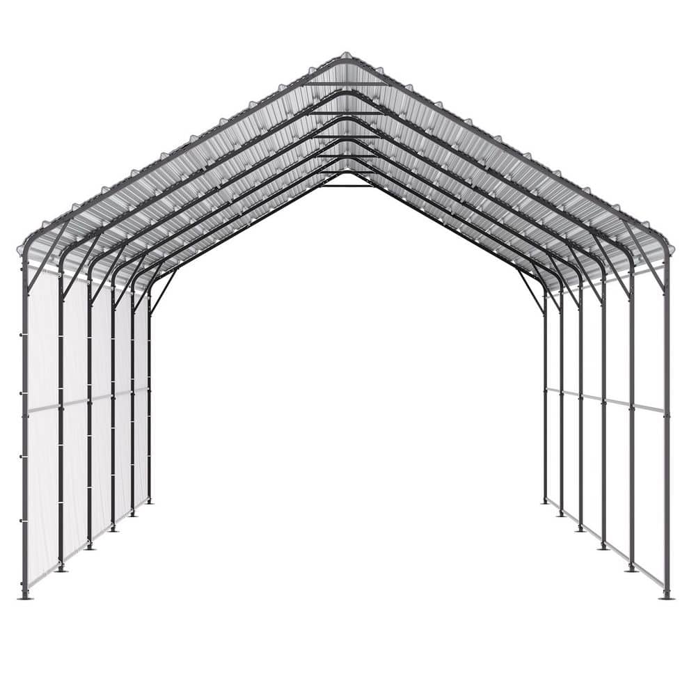 SVOPES Durable Metal Carport, 13 ft. x 26 ft. Outdoor Shelter with ...