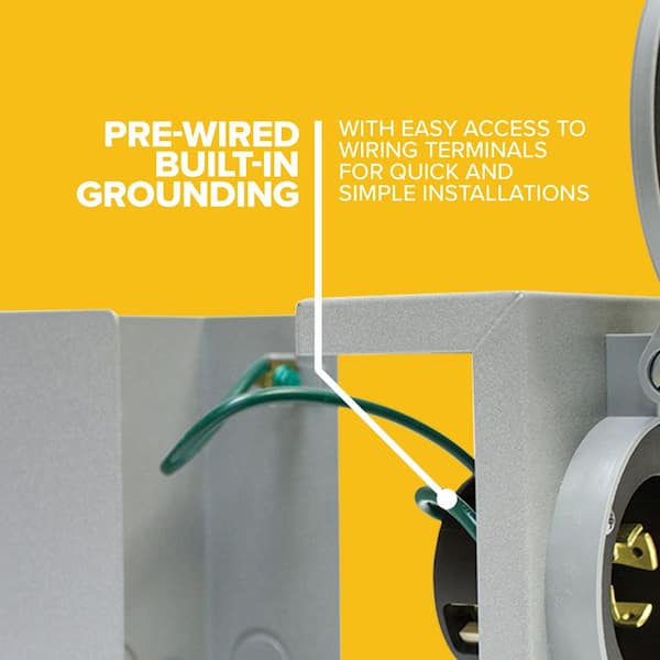 Reliance Controls 30 Amp Power Inlet Box PB30 - The Home Depot