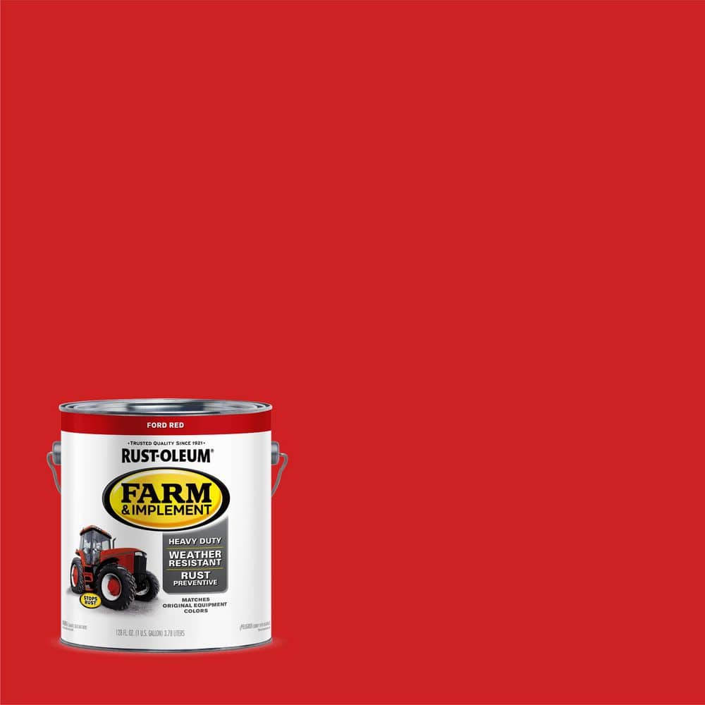 Rust-Oleum 1 gal. Farm Equipment Ford Red Enamel Paint 280177 - The ...