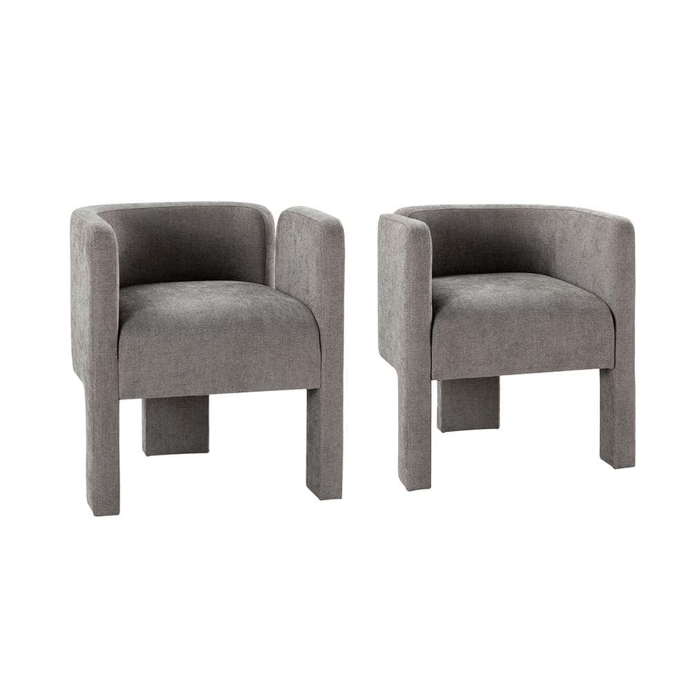 JAYDEN CREATION Edgar Grey Modern Segmented Designed Dining Chair with ...