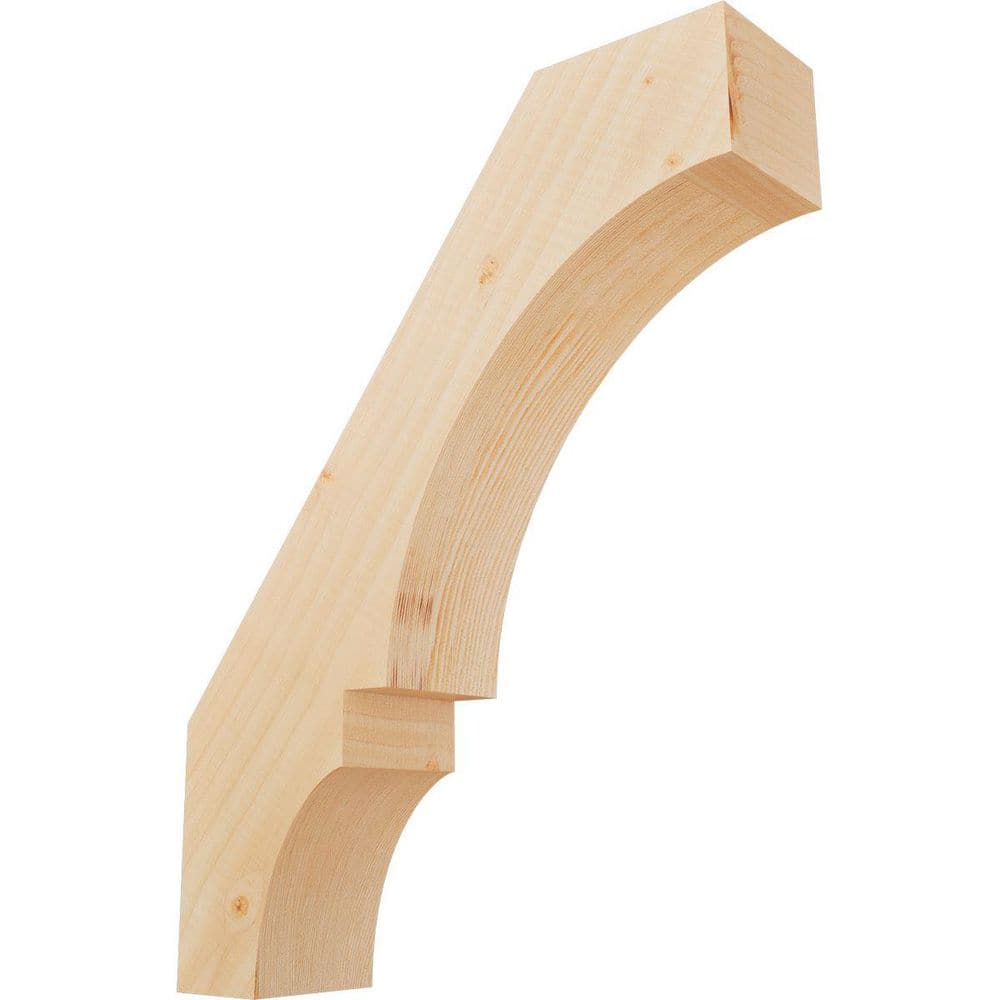 Ekena Millwork 3 1/2"W x 14"D x 18"H Balboa Smooth Knee Brace, Douglas ...