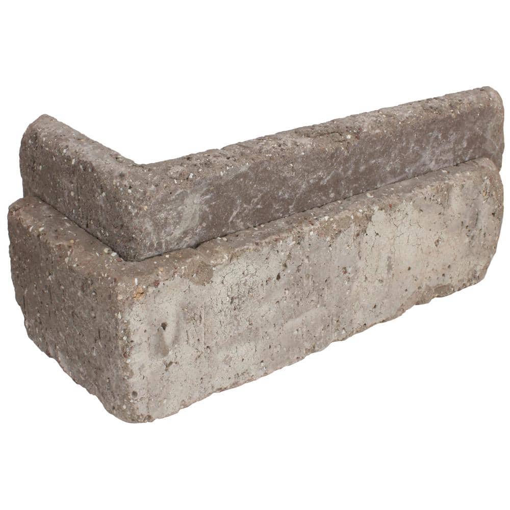 Old Mill Brick 7.625 in. x 2.25 in. x 0.5 in. Bismark Thin Brick Corner ...