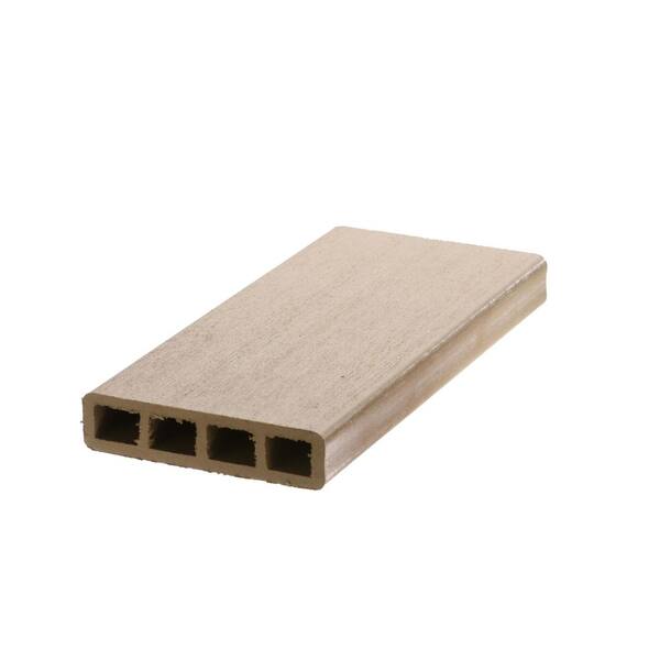 DuxxBak I.Dekk HD 1 in. x 6 in. x 12 ft. Cool Sand Solid Edge Composite ...