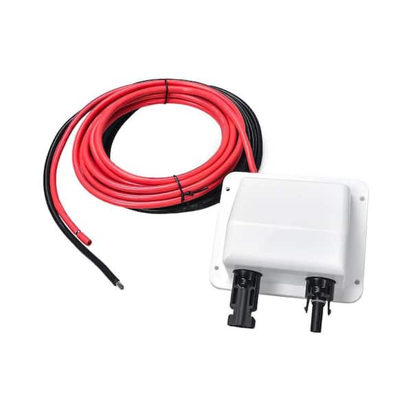 Ahfiwaso Solar Entry Gland 10 ft. Dual 10AWG Cable Entry Housing for RV ...