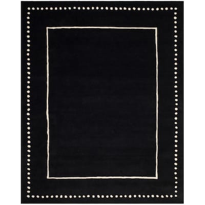 SAFAVIEH Bella Black/Ivory 6 ft. x 9 ft. Border Area Rug BEL151E-6 ...