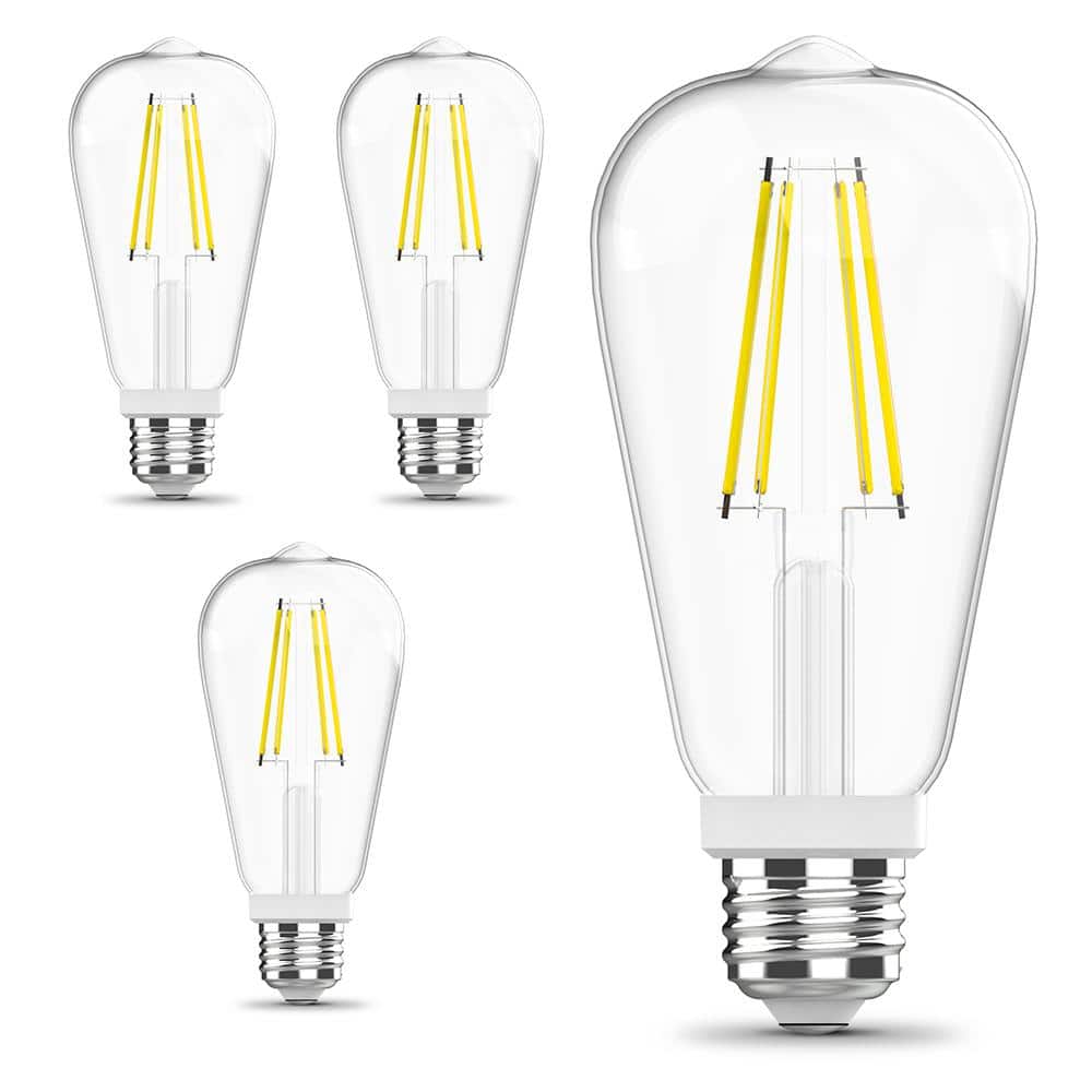 Feit Electric 60-Watt Equivalent ST19 Edison Vintage Filament Clear ...