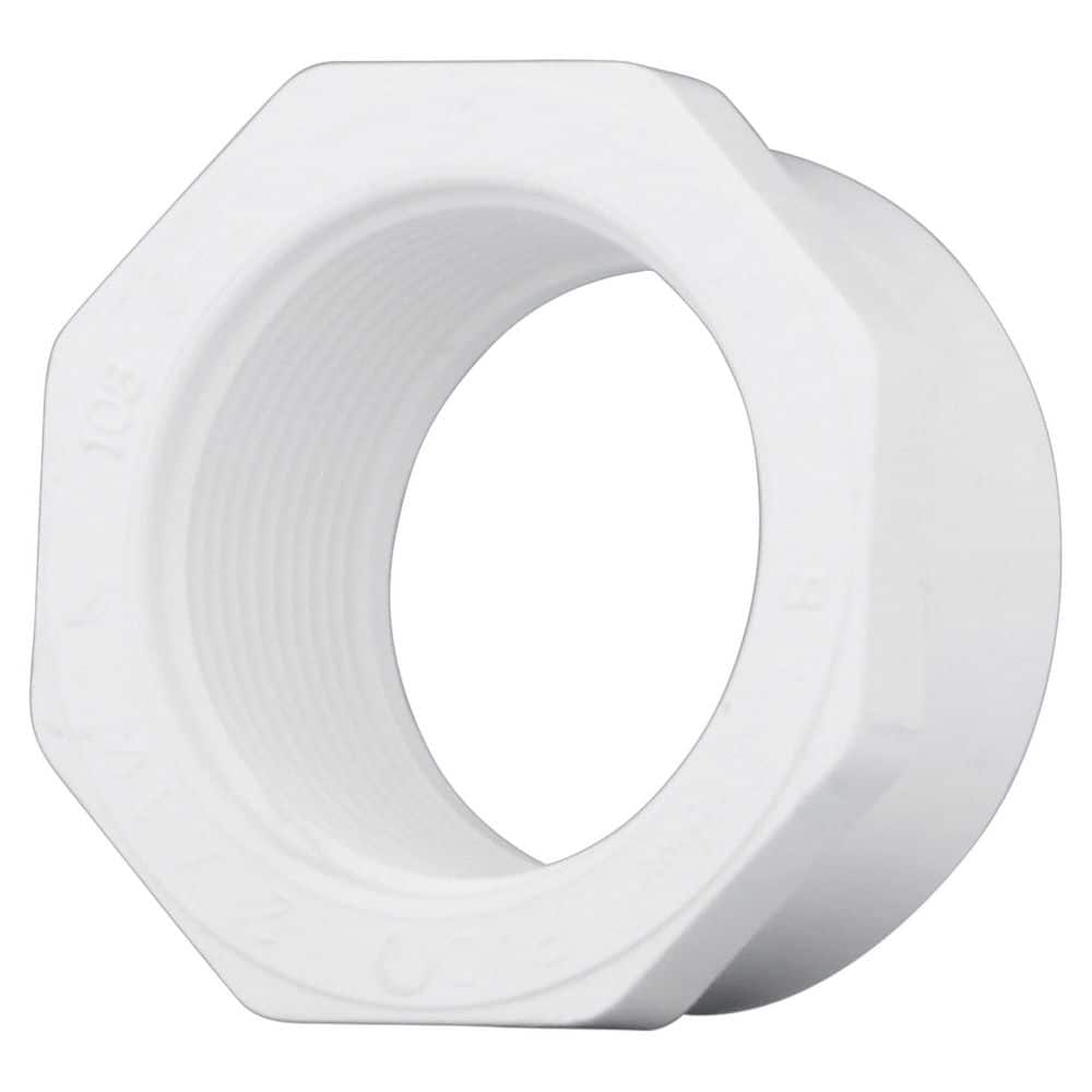 Charlotte Pipe 2 in. x 1-1/2 in. DWV PVC SPG x FPT Flush Bushing PVC ...