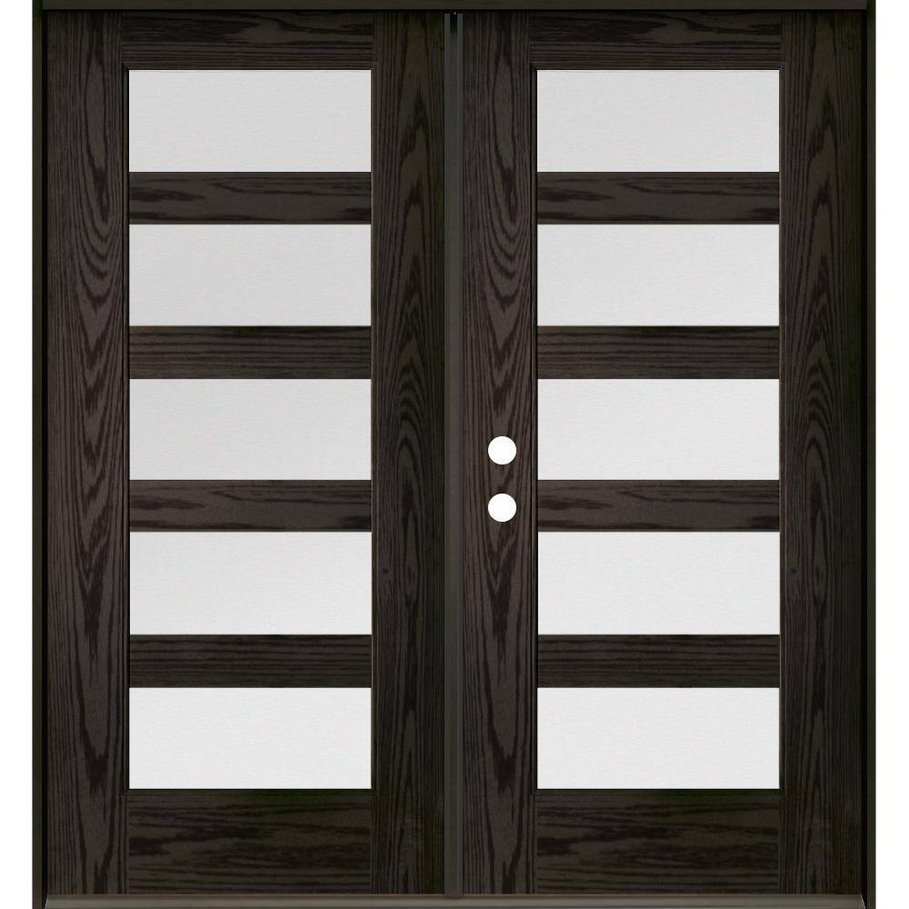 Reviews for Krosswood Doors Modern 72 in. x 80 in. 5-Lite Right-Active ...