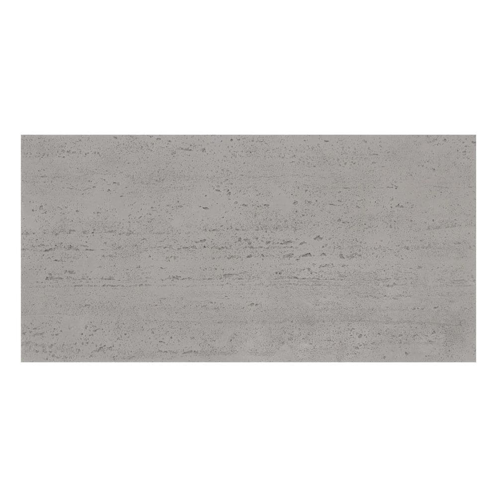 sunwings MCM Subway 12 in. x 24 in. Matte Gray Travertine Natural Clay ...
