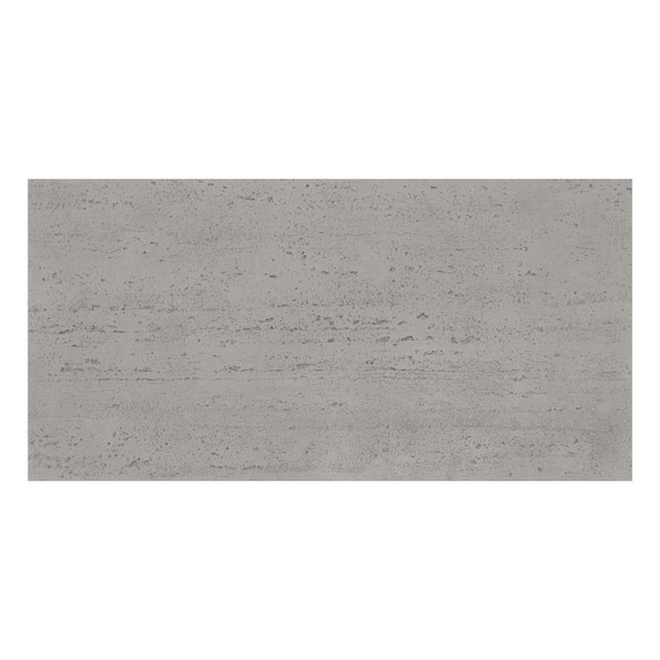 sunwings MCM Subway 12 in. x 24 in. Matte Gray Travertine Natural Clay ...