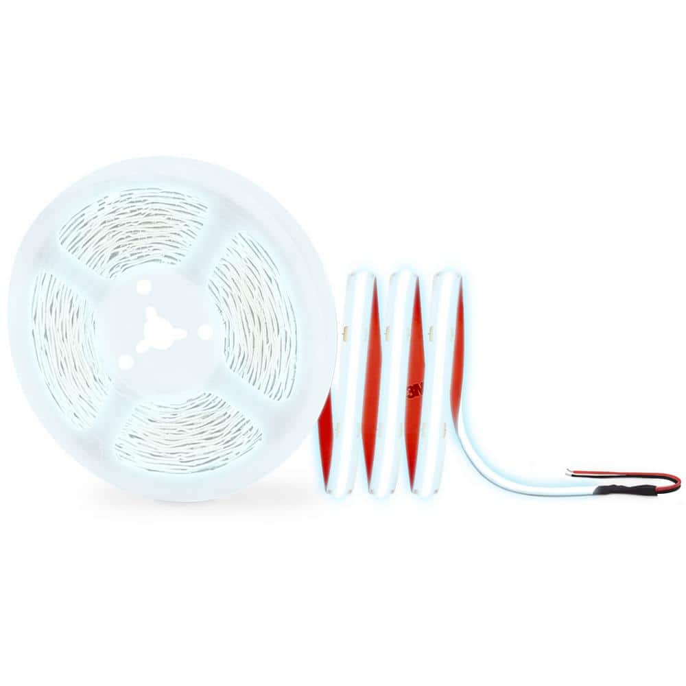 LUXRITE 16.4 ft. 75-Watt Equivalent Integrated LED White Strip Light ...