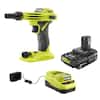 RYOBI ONE+ 18V Cordless High Volume Inflator with ONE+ 18V 2.0 Ah ...