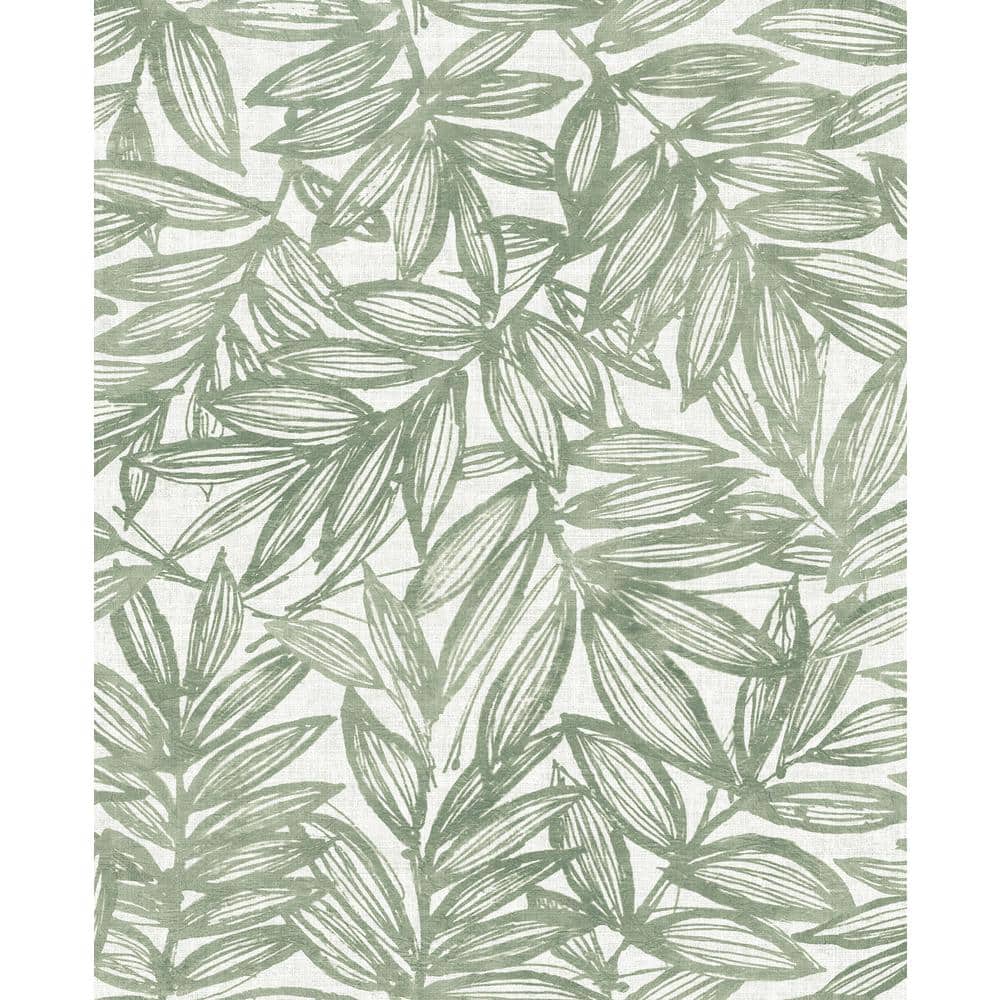 A-Street Prints Rhythmic Sage Leaf Wallpaper 4146-27231 - The Home Depot