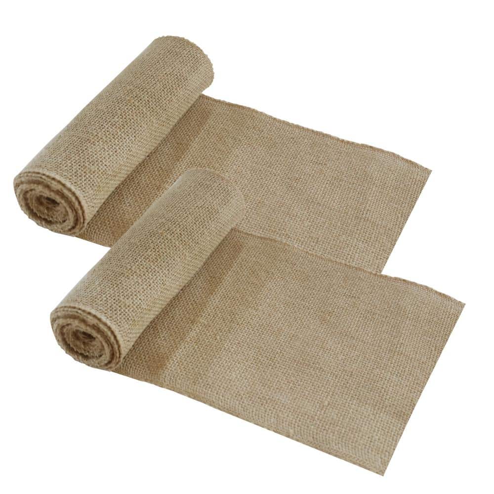 Wellco 7.9 in. x 16.4 ft. Natural Burlap Tree Wrap Burlap Rolls Weed ...