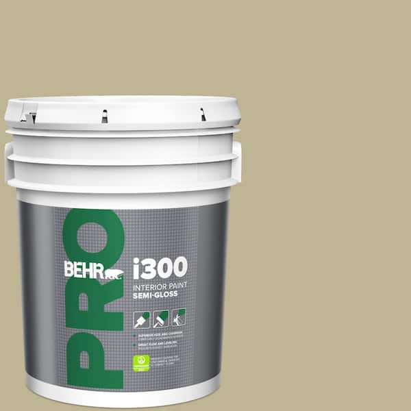 BEHR PRO 5 gal. #MQ6-30 Bamboo Shoot Semi-Gloss Interior Paint PR37005 ...