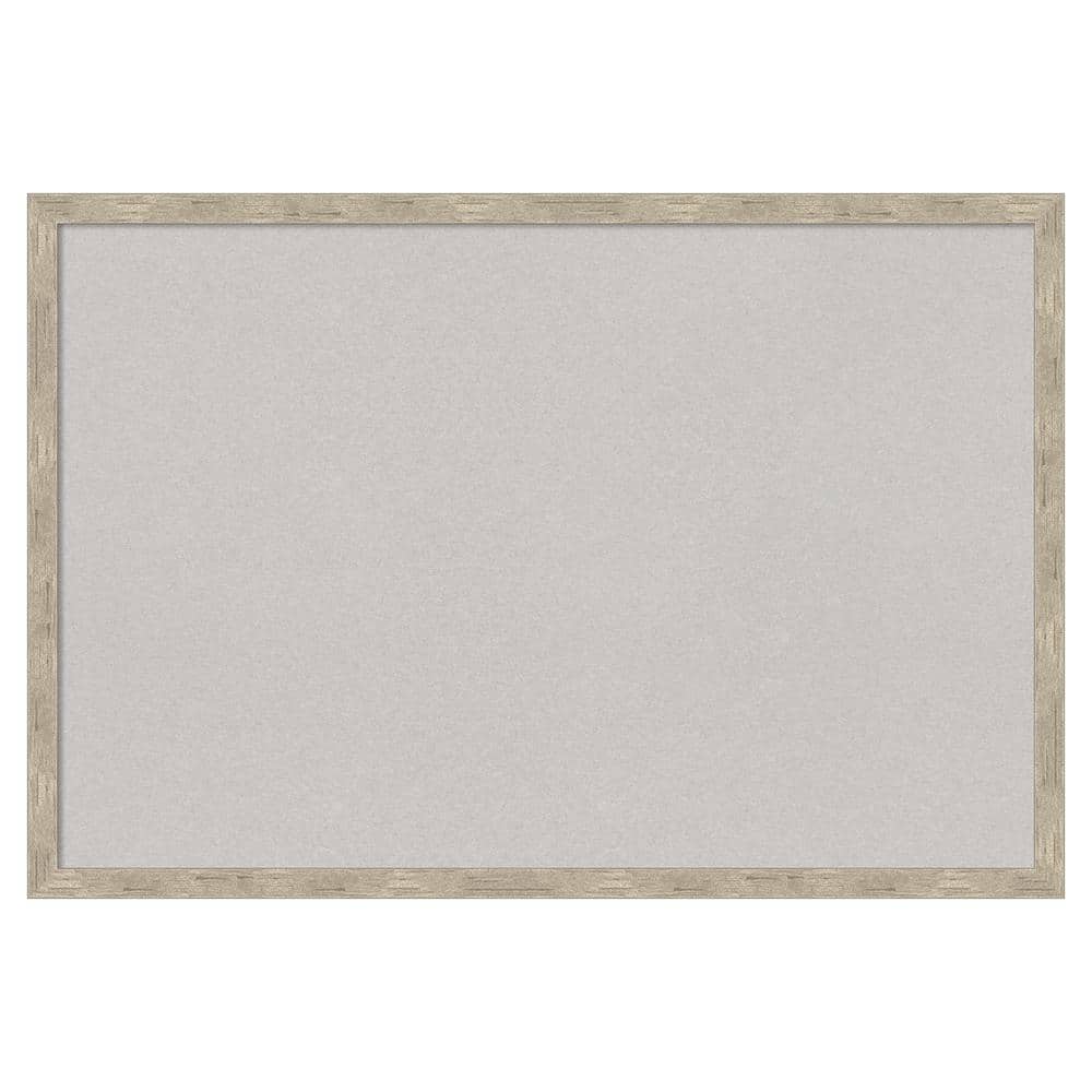 Amanti Art Imprint Pewter Wood Framed Grey Corkboard 25 in. x 17 in ...