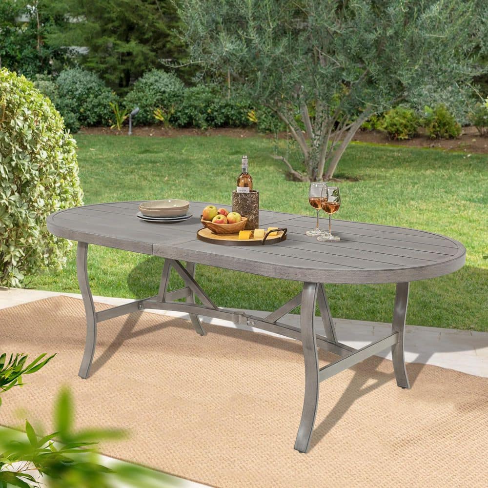 ULAX FURNITURE AZUR Oval Aluminum Outdoor Dining Table HD-970521 - The ...