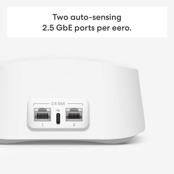 EERO 7 Dual-Band Mesh Wi-Fi 7 Router 3-Pack B0D955ZMSR - The Home Depot