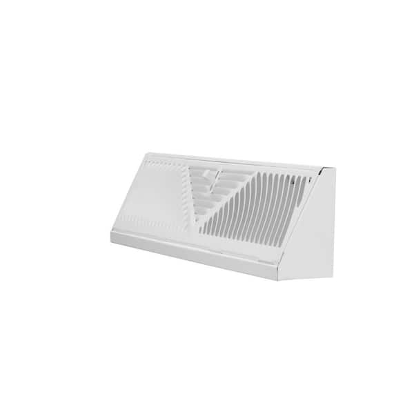 Everbilt 15 in. 3-Way Steel Baseboard Diffuser Supply in White E115SW ...