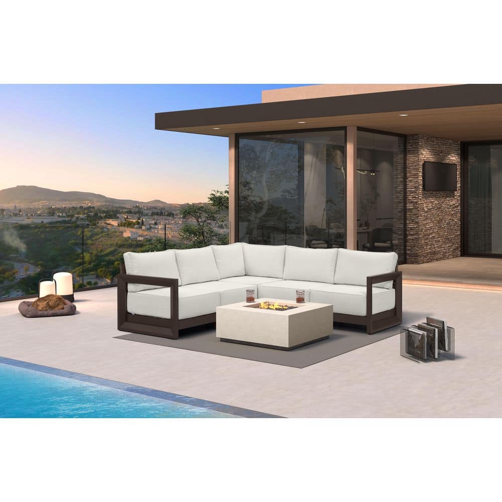 PURPLE LEAF 5-Piecess Patio Conversation Sets All Weather Outdoor Couch ...