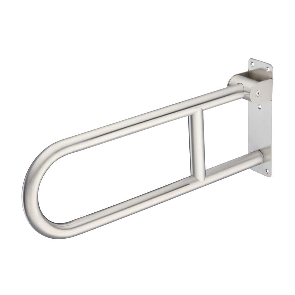 Glacier Bay 24 in. Swing-Up Grab Bar in Brushed Stainless Steel 20323 ...