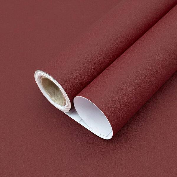 Dark Red Matte Solid Color Contact Paper Peel and Stick Wallpaper Roll ...