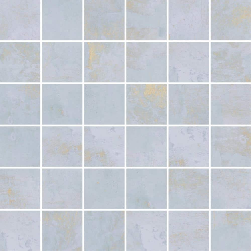 Apollo Tile Aureate 4 in. x 5 in. Natural Light Blue Porcelain Mosaic ...