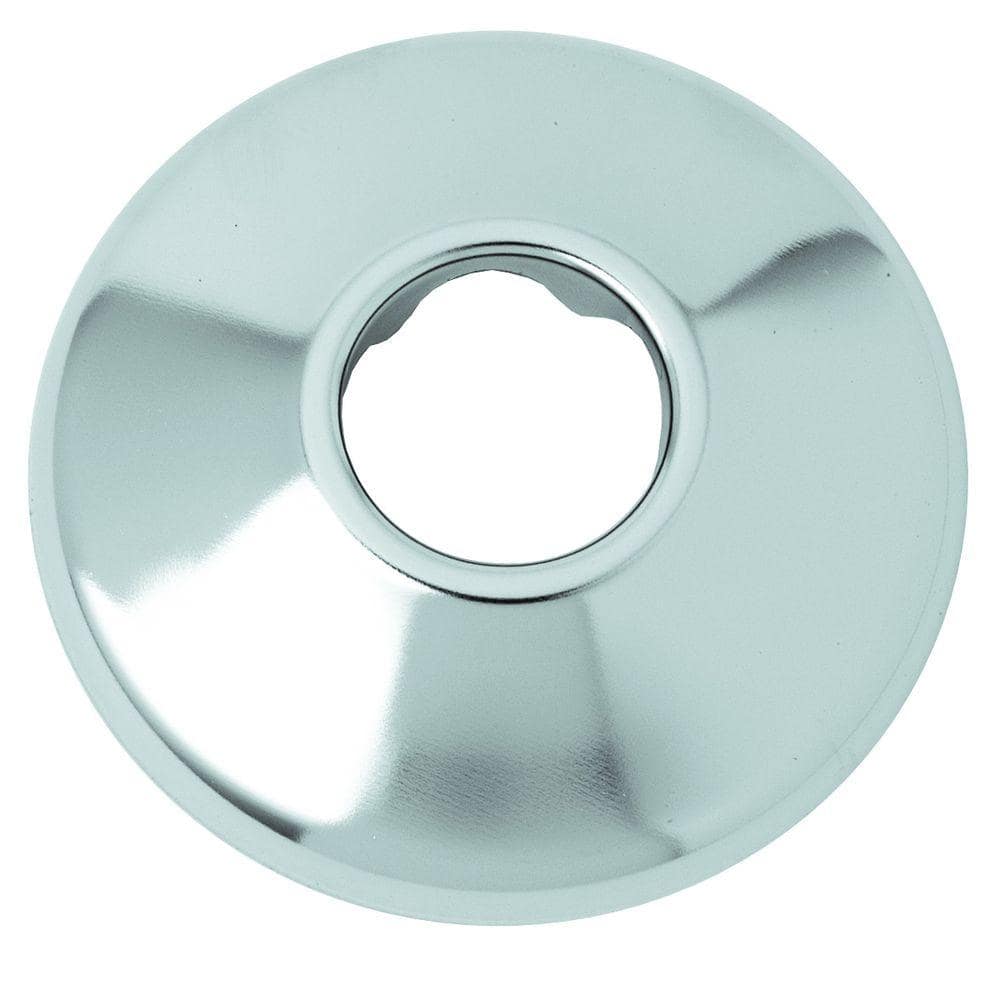 BrassCraft 1/2 in. IPS Shallow Escutcheon in Chrome 647 - The Home Depot