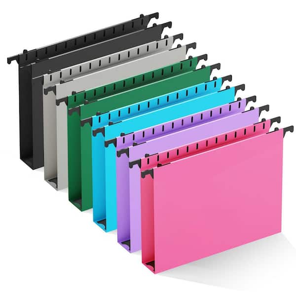 Numhew 12 Pack Black Hanging File Cabinets Folder Extra Capacity Letter ...
