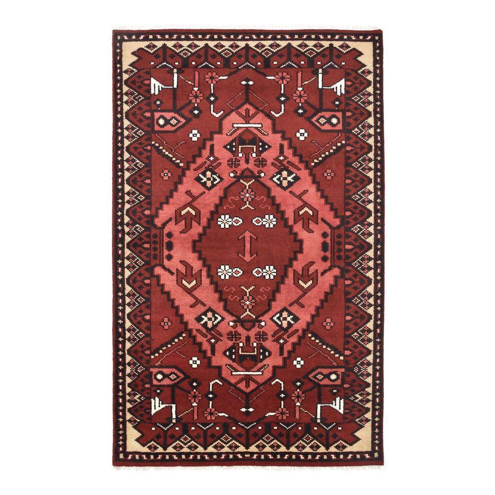 Solo Rugs Sahara Bohemian Red 5 ft. x 8 ft. Area Rug S3403-05000800 ...