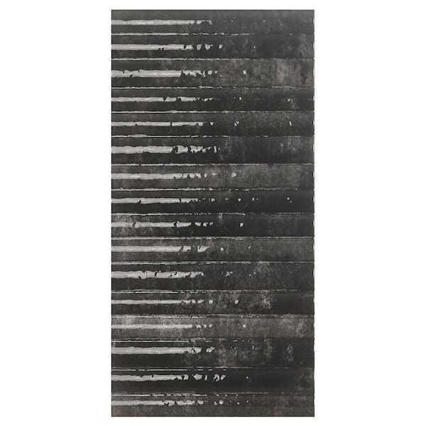 Ivy Hill Tile Mawr Black 5.9 in. x 0.31 in. Polished Fluted Ceramic ...