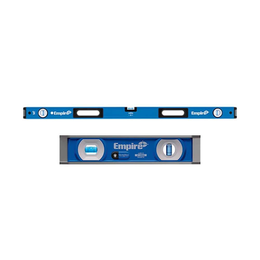 Empire 48 in. Box Level with UltraView LED 9 in. Torpedo Level E75.48 ...