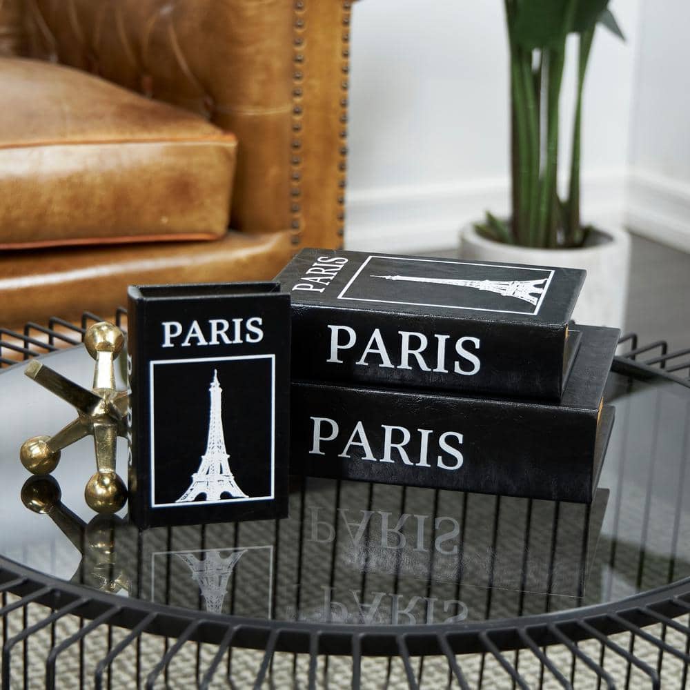 Litton Lane Rectangle Wooden Paris Storage Eiffel Tower Box (Set of 3 ...