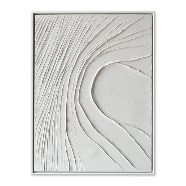 A&E "Eternity" Framed Abstract Wall Art Print Hand Painted 48 in. x 36 in. Eternity - The Home Depot