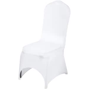 SKYSHALO 100-Pieces White Chair Covers Polyester Spandex Chair Cover ...