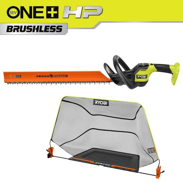 RYOBI ONE + HP 18V Brushless 24in Cordless Battery Hedge Trimmer with ...