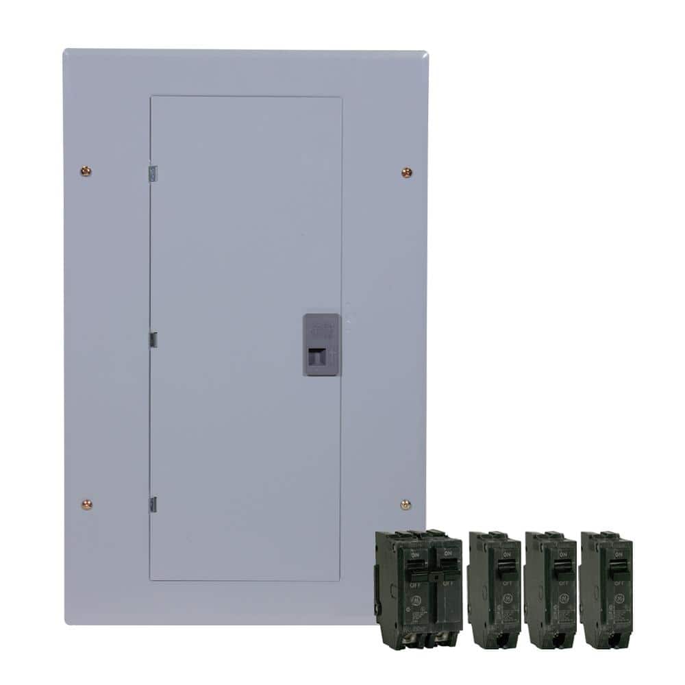 GE 100 Amp 20-Space 20-Circuit Main Breaker Indoor Load Center ...