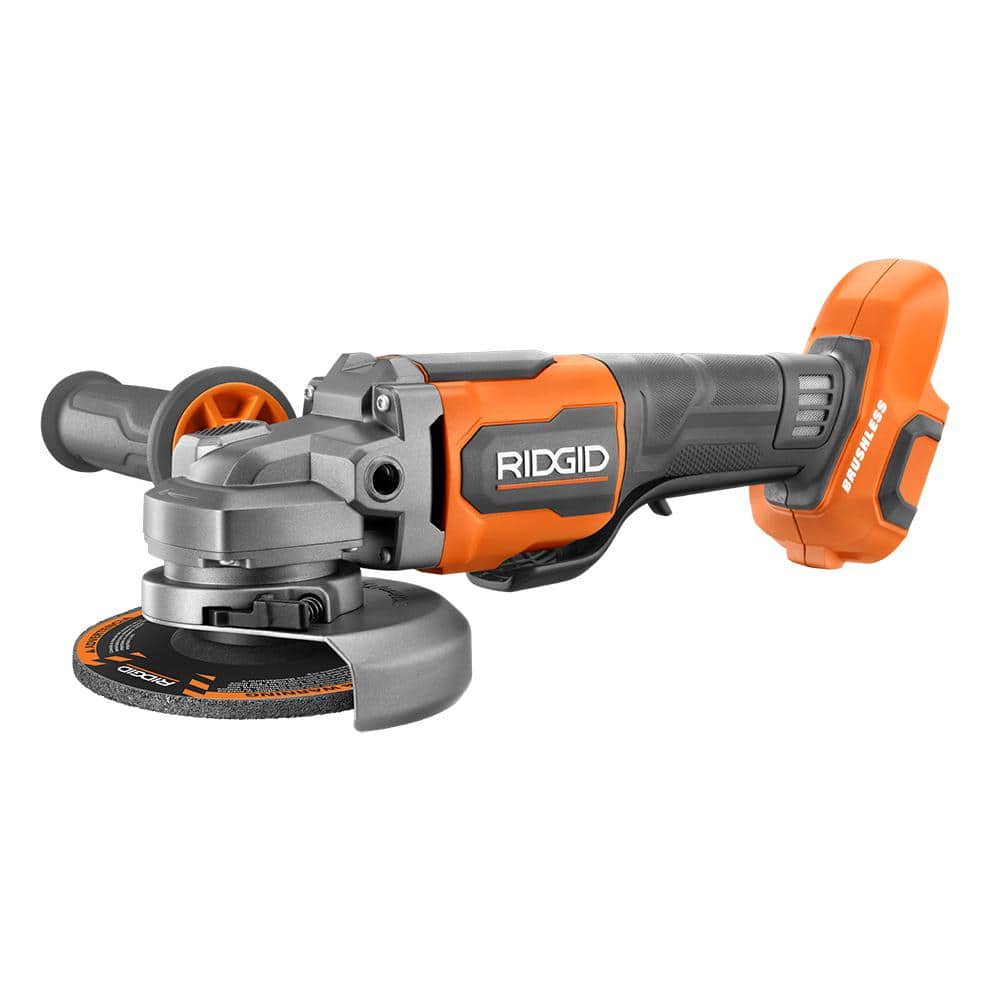 RIDGID 18V Brushless Cordless 4-1/2 in. Paddle Switch Angle Grinder ...