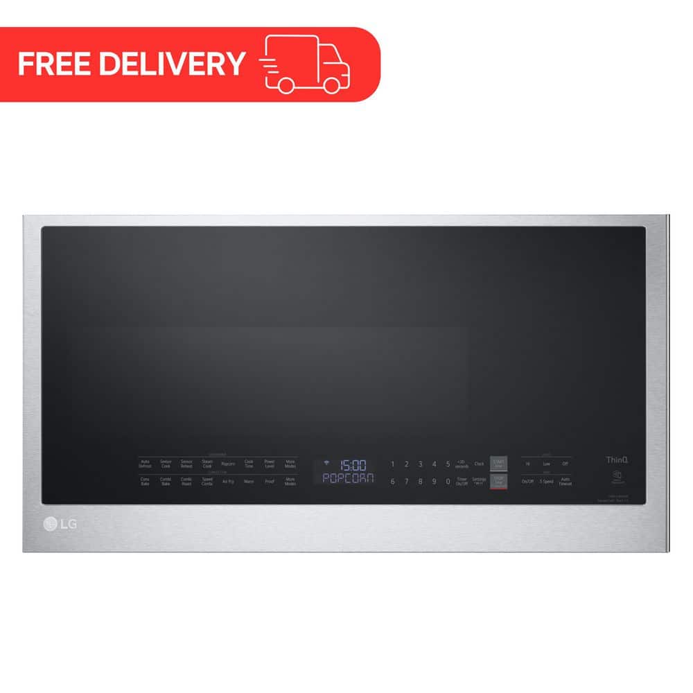 LG Smart 1.7 cu. ft. Over the Range Convection Microwave Oven with Air ...