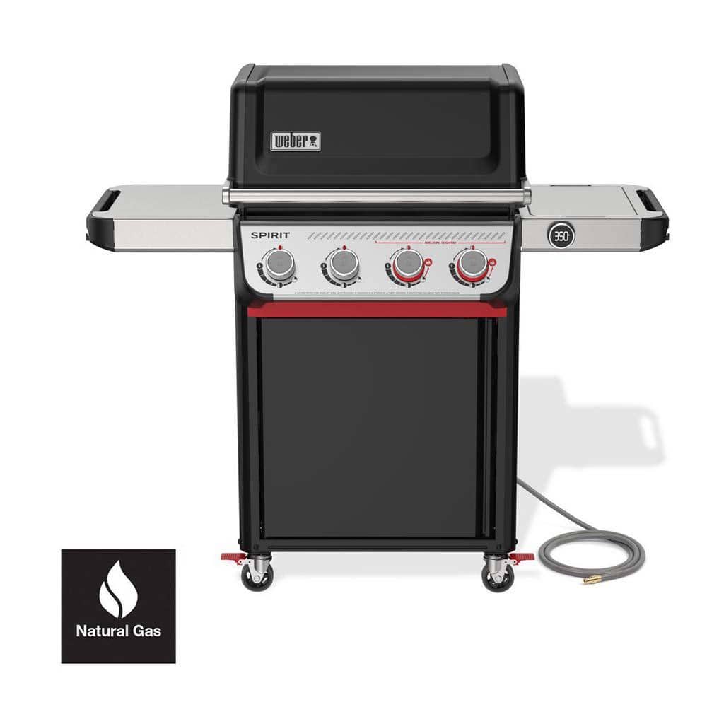 Weber Spirit EP-425 4-Burner Natural Gas Grill in Black with Powerful ...