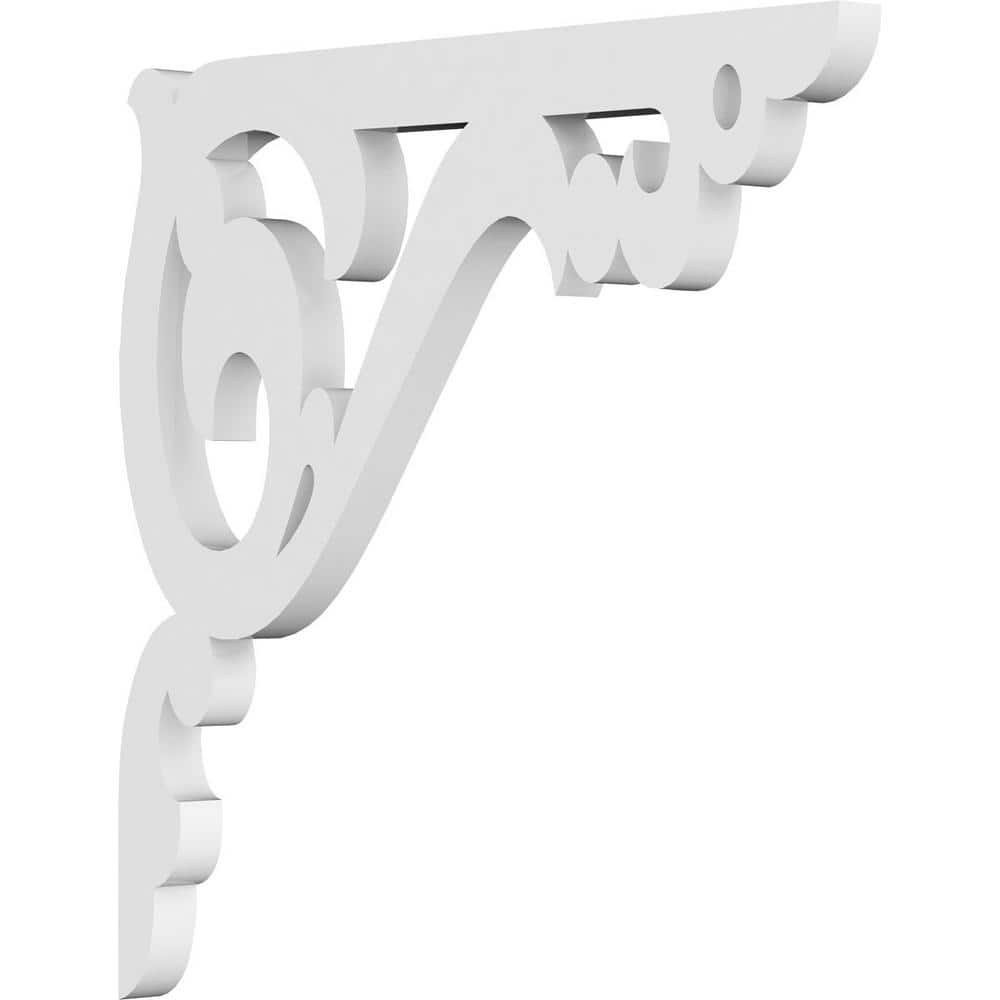 Ekena Millwork 5/8 in. W x 10 in. H x 10 in. D PVC Amber Bracket ...