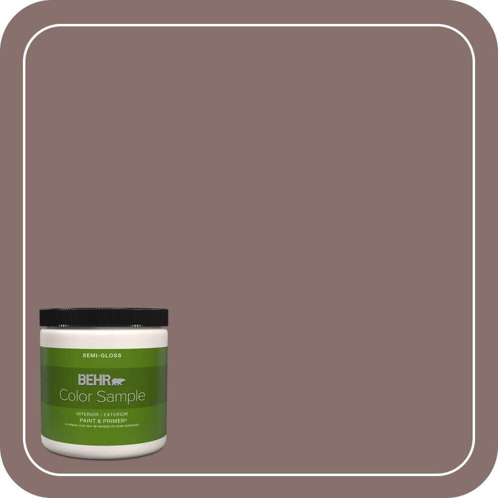 BEHR PREMIUM PLUS 8 oz. #HDC-AC-28 Smokey Claret Semi-Gloss Interior ...