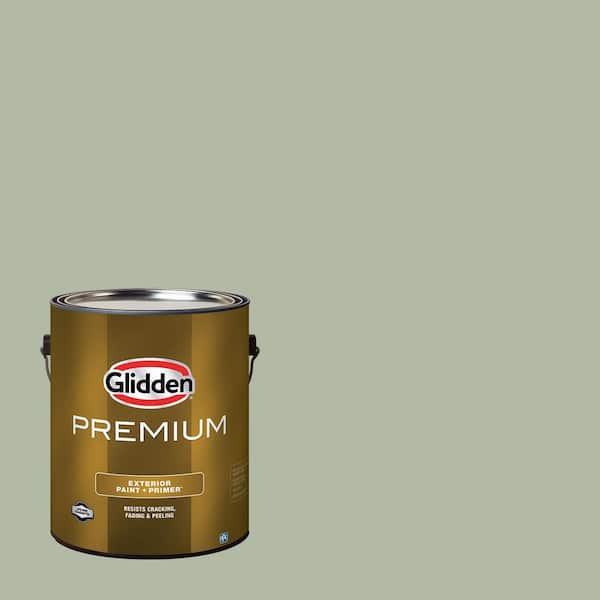 Glidden Premium 1 gal. PPG1124-4 Light Sage Semi-Gloss Exterior Latex ...