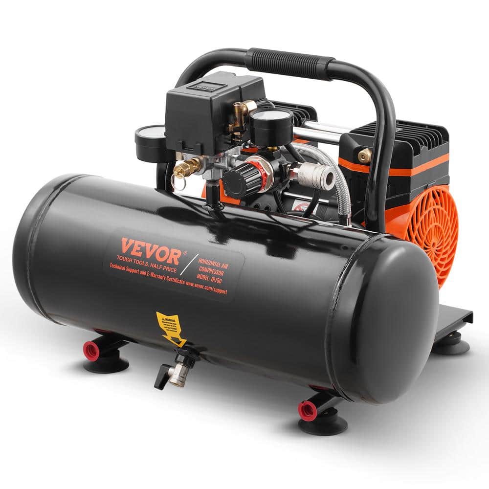 VEVOR Air Compressor, 2 Gal. Steel Tank, 1 HP 2.1 CFM 8bar Oil Free Air ...