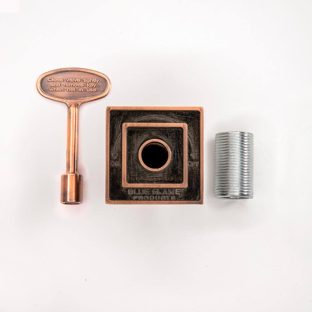 Blue Flame Universal Square Flange 1/2 in. & 3/4 in. Gas (Includes ...