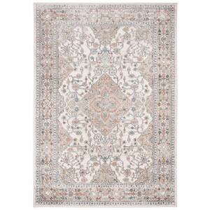 SAFAVIEH Oregon Gray/Ivory 5 ft. x 8 ft. Distressed Border Area Rug ...