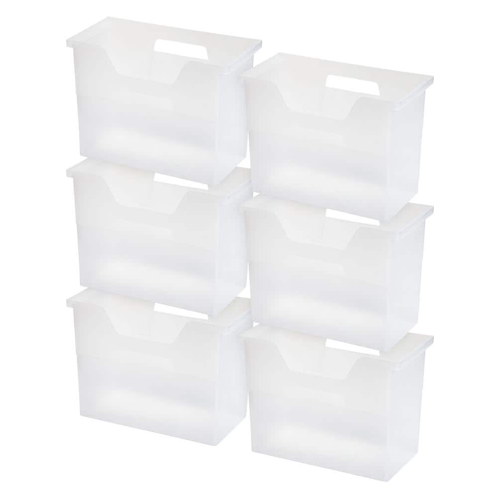 IRIS Medium Desktop File Box in Clear (6 per Pack) 585281