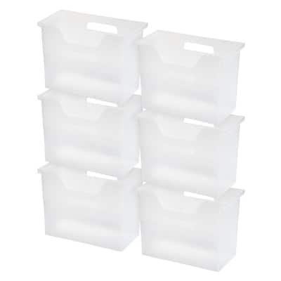 IRIS Small Desktop File Storage Box in Clear (6-Pack)-585280 - The Home ...